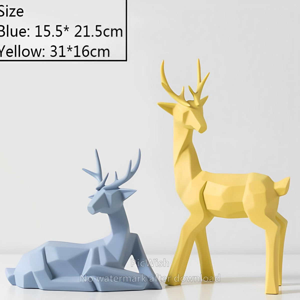Colour mud origami antelope standing yellow + colour mud origami antel ...